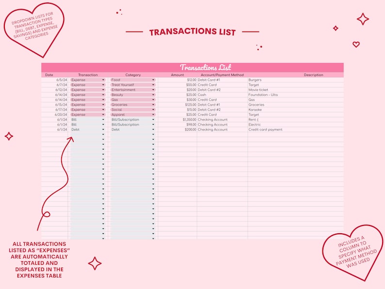 Kawaii Friends Budget Spreadsheet - for Desktop - Etsy
