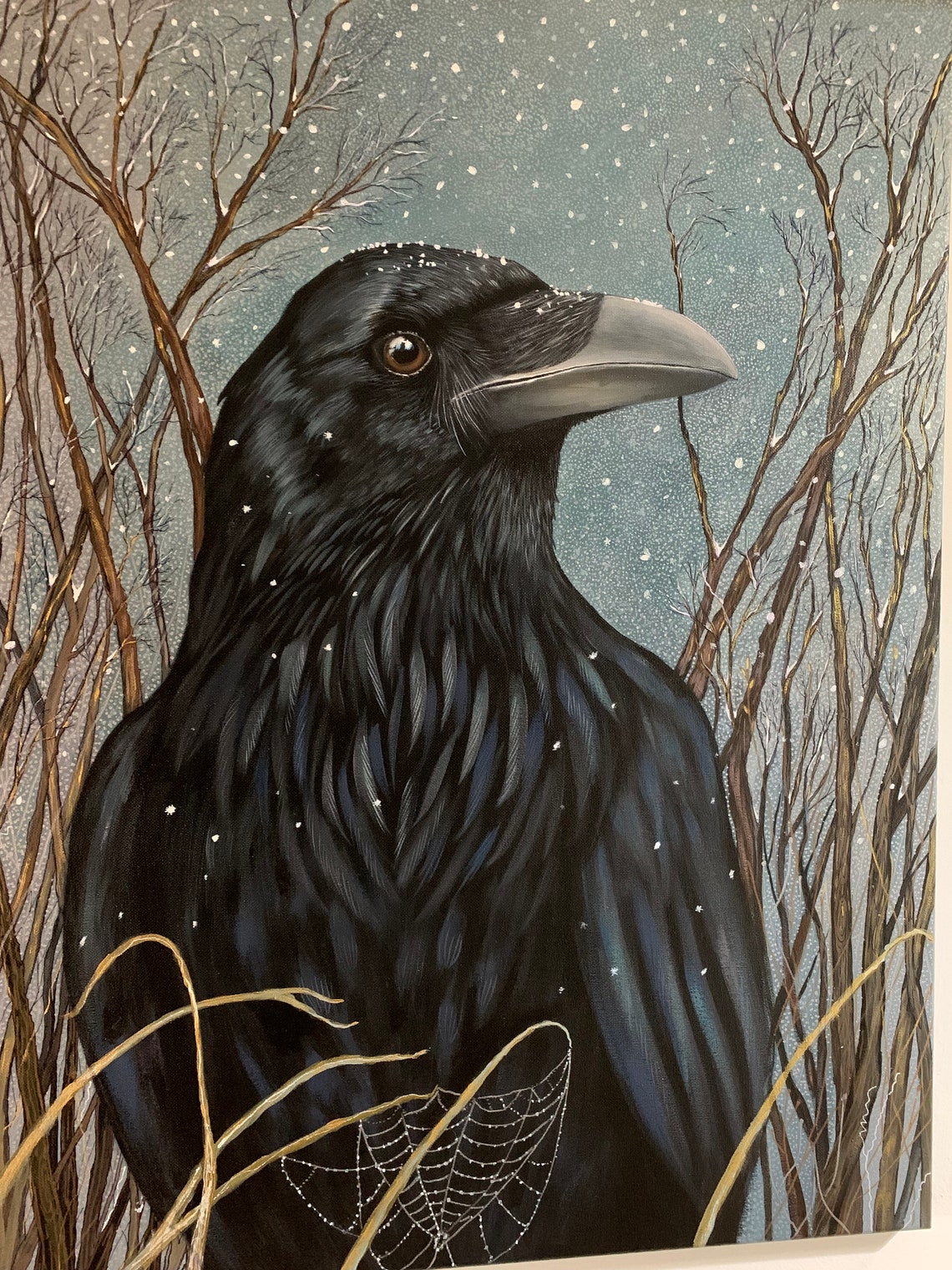 A Winter Crow - Etsy