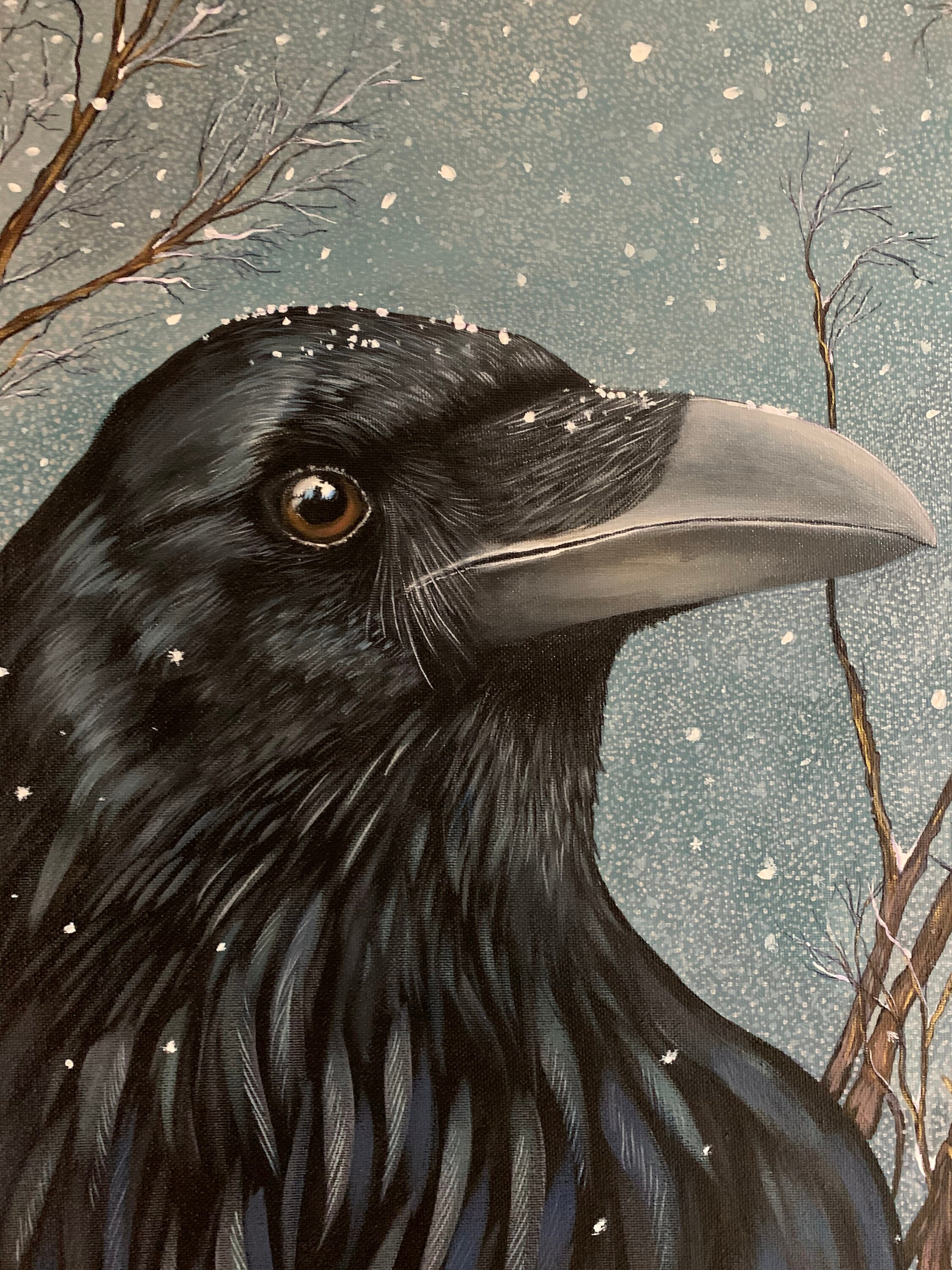 A Winter Crow - Etsy