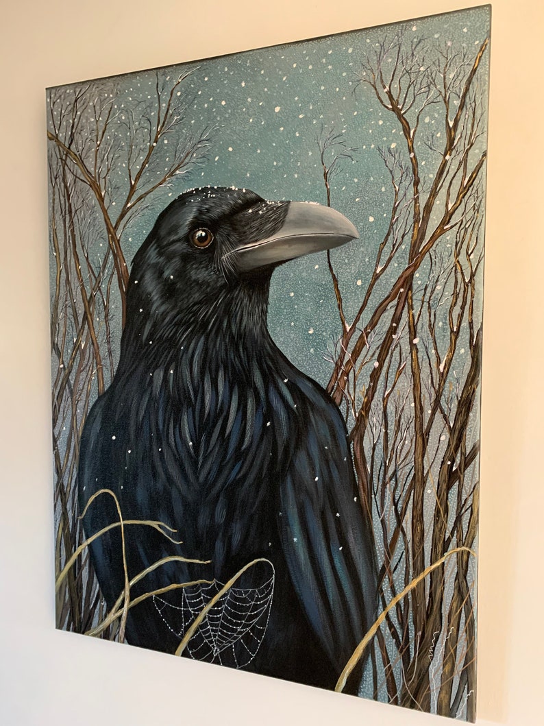 A Winter Crow - Etsy