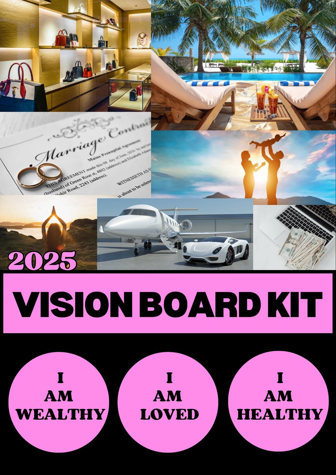 2025 Vision Board Toolkit - Empower Your Dreams & Elevate Your Year - Etsy