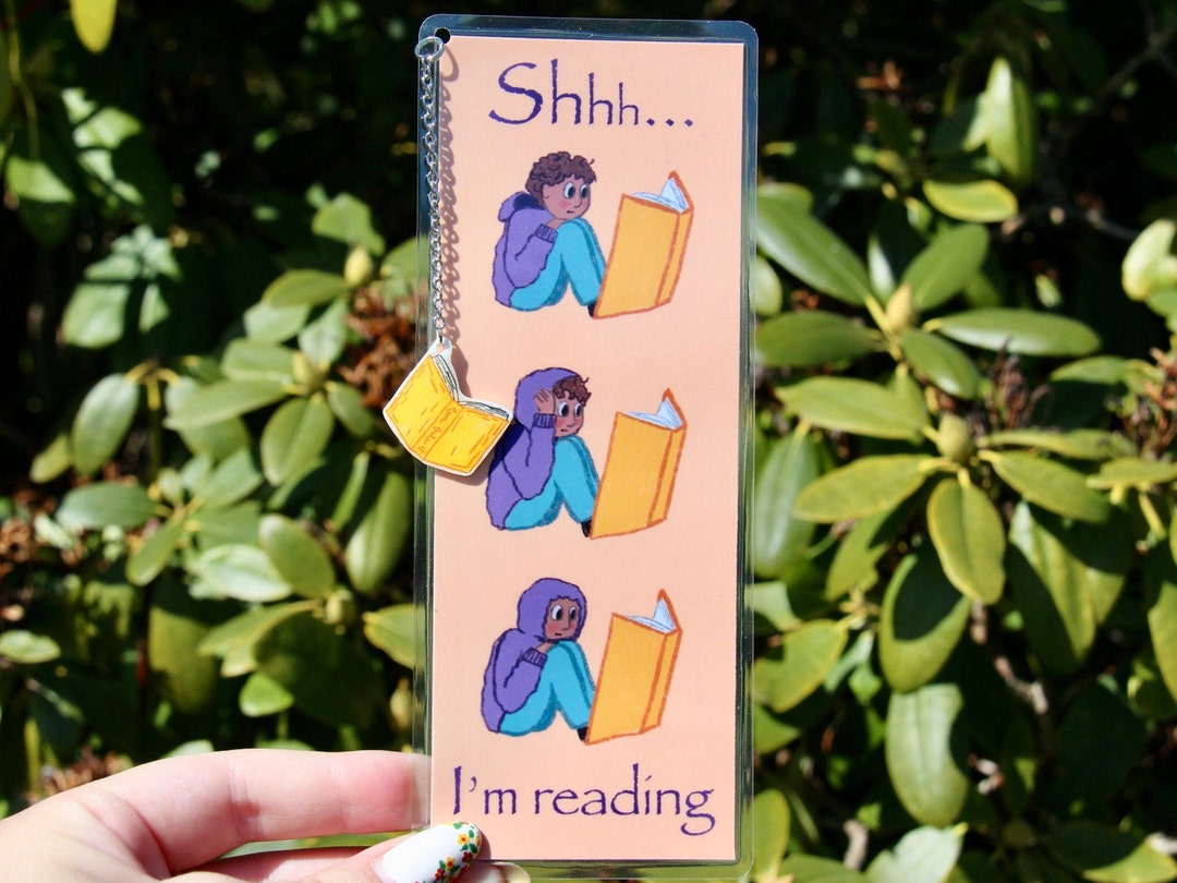 Shhh Im Reading Bookmark Im Reading Bookmark Relatable - Etsy