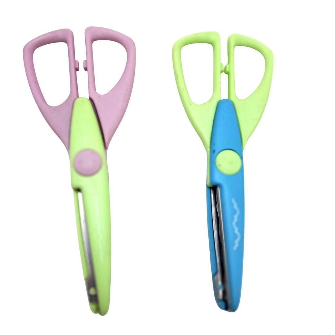 Vintage Decorative Edge Craft Scissors Set Pastel Scrapbooking Zig Zag ...