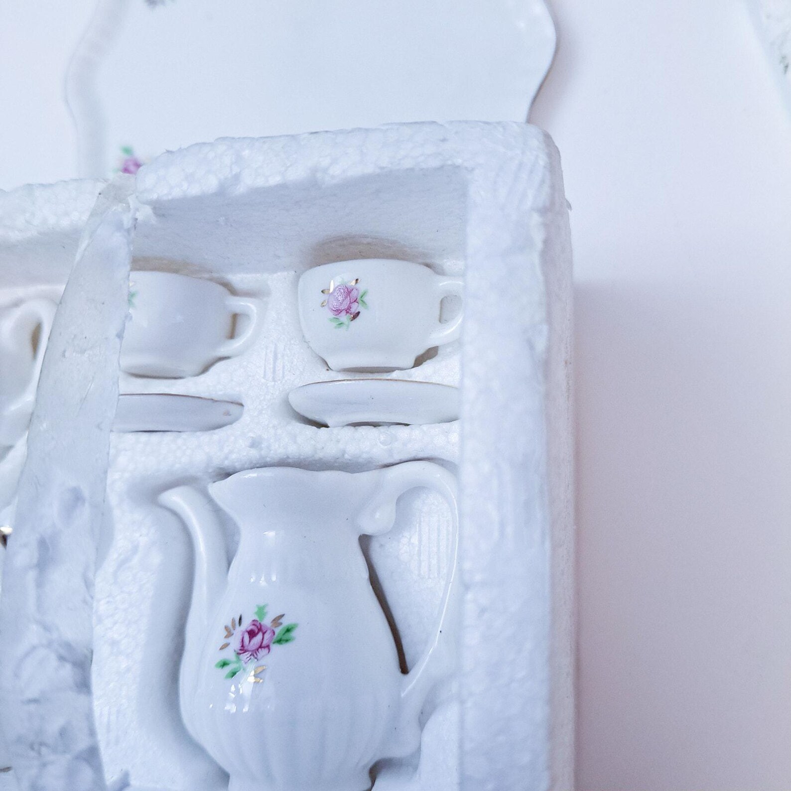 Vintage Miniature China Tea Set 1960's Dish Full Set Children Play ...