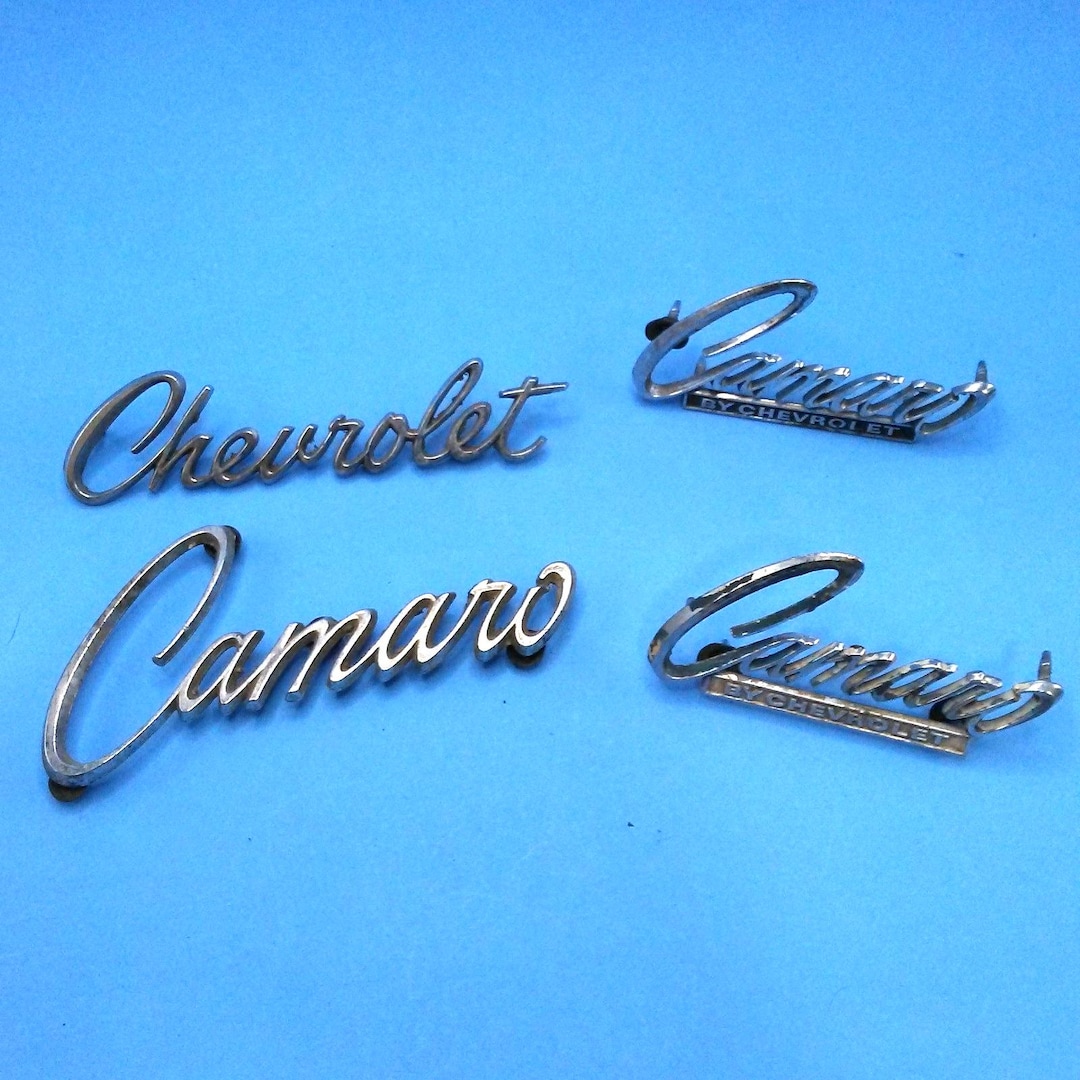 68-69 Camero Badges Truck Fender Emblems OEM 4 Pieces Vtg Chrome - Etsy