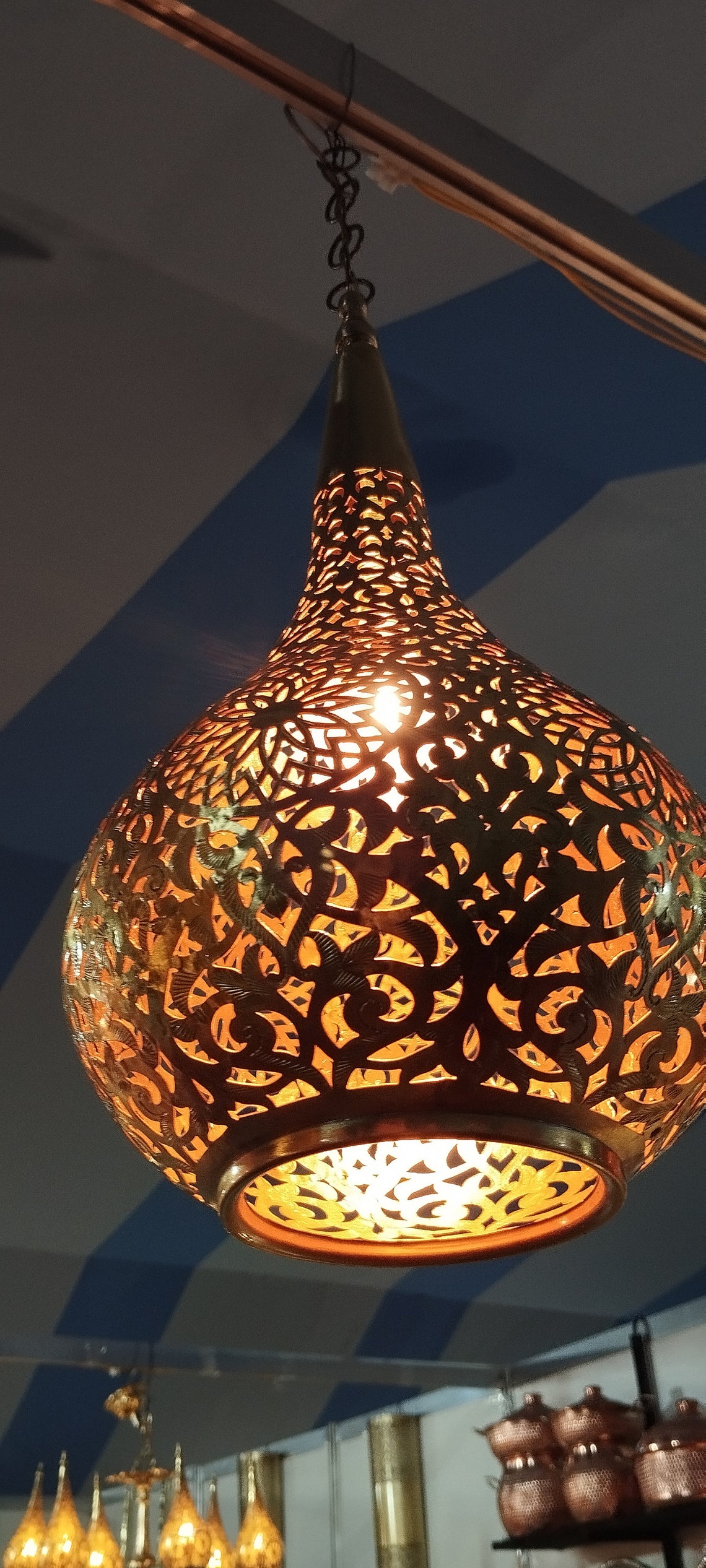 Moroccan Brass Lamp, Moroccan Decorative Light, Bedroom Lamp Moroccan ...