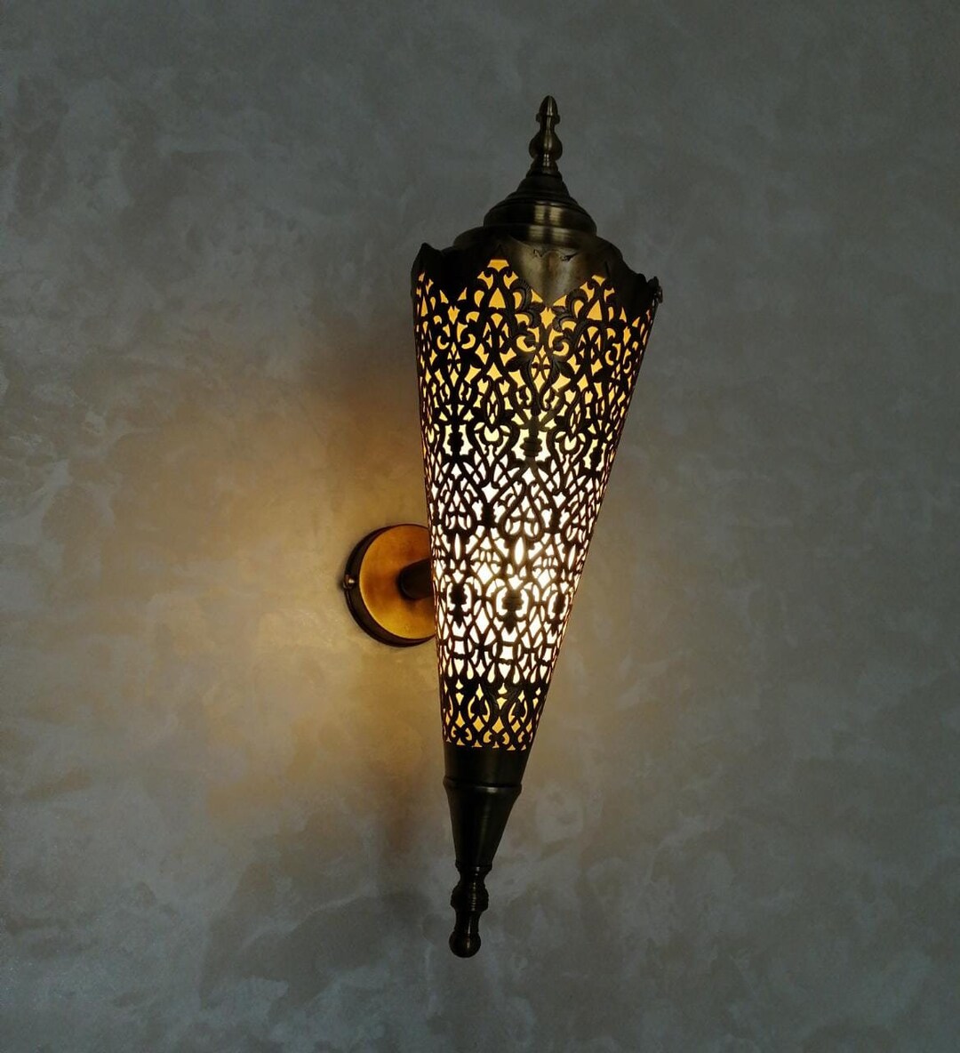 Illuminate Your Space With a Traditional Moroccan Sconce Handcrafted ...