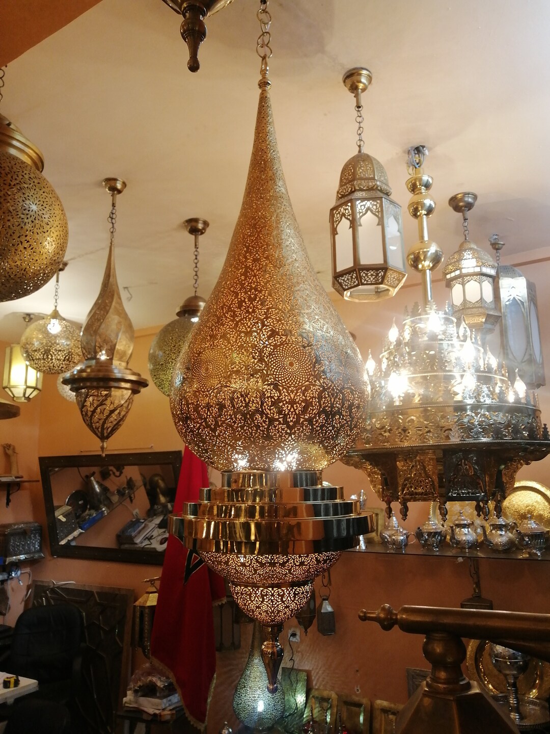 Illuminate Your Space With Handcrafted Moroccan Brass Pendant Lights ...