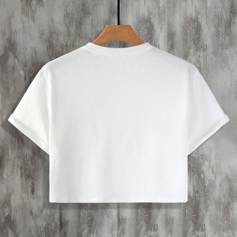 Unisex Crop Top White Crop T-shirt, Mesh Tee - Etsy