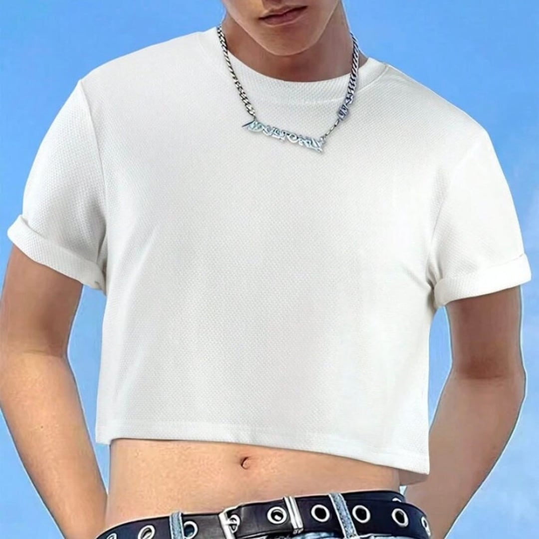 Unisex Crop Top White Crop T-shirt, Mesh Tee - Etsy