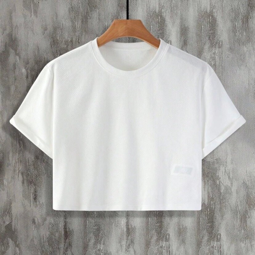 Unisex Crop Top White Crop T-shirt, Mesh Tee - Etsy