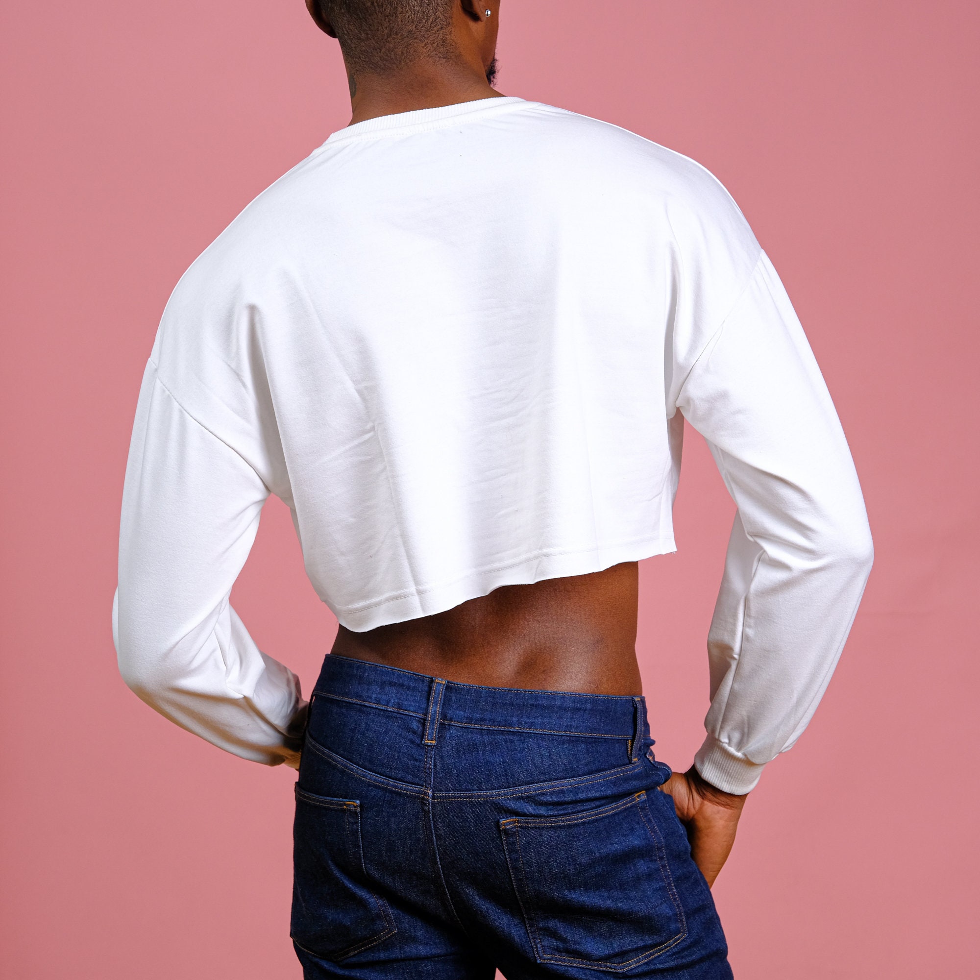 Unisex Crop Top White Sweat Hoodie Bear for Men/women Partydj - Etsy