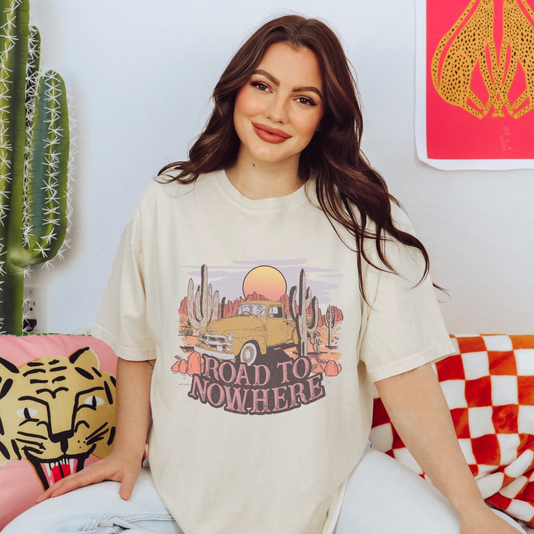 Road to Nowhere Relaxed Fit Shirt, Western Shirt, Desert Shirt, Back ...
