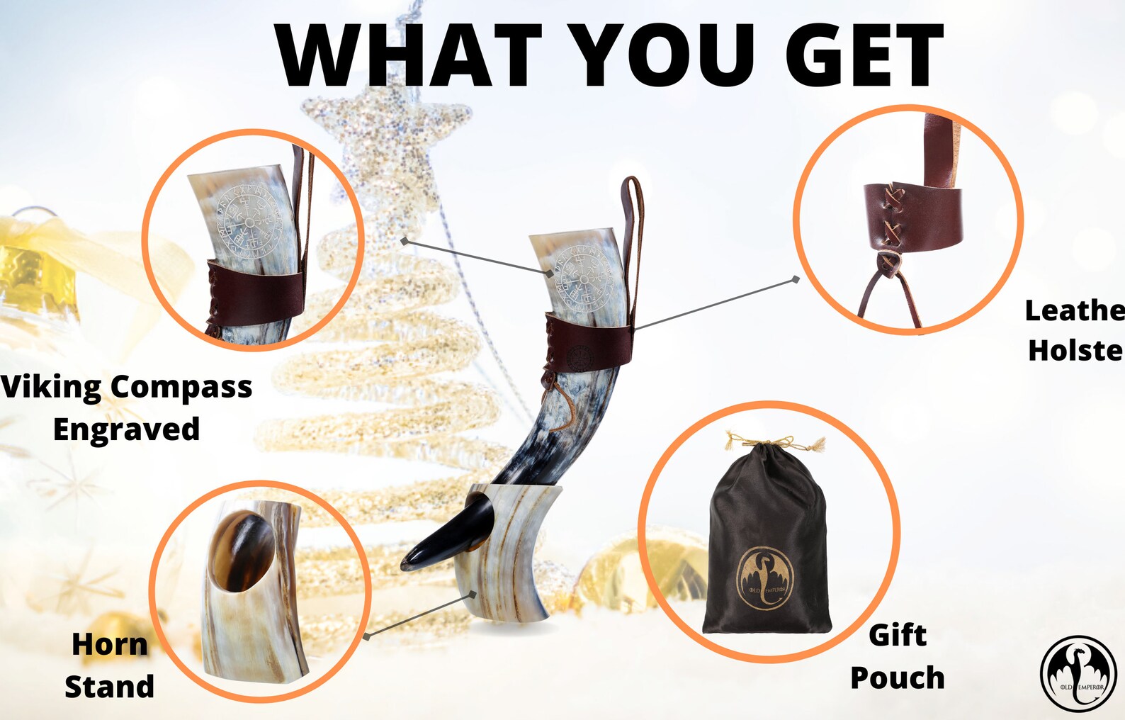 Viking Drinking Horn Compass Engraved Leather Holster - Etsy