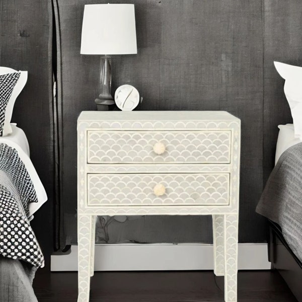Bone Inlay Nightstand - Etsy