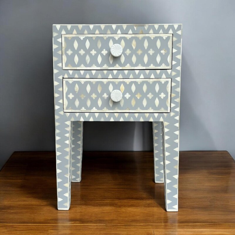 Bone Inlay End Table - Etsy