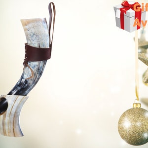 Viking Drinking Horn Compass Engraved Leather Holster - Etsy