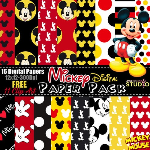 Minnie Mouse Digital Paper Scrapbook Papers Wallpaper - Etsy