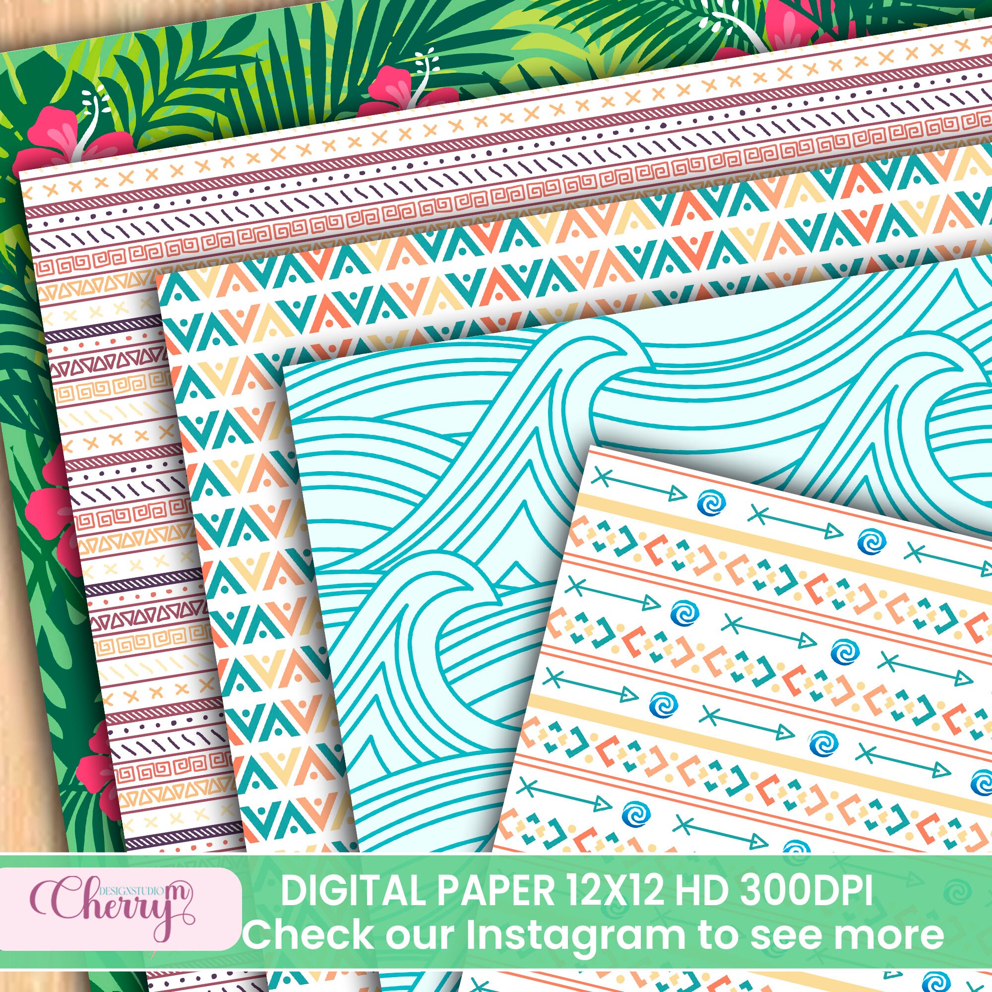 Moana Inspired Digital Paper Moana Princess Moana Free Clip - Etsy UK