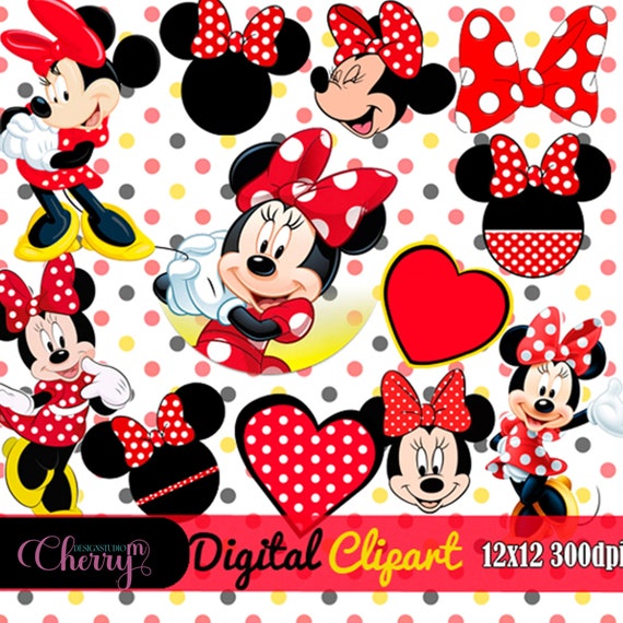 Red Minnie Mouse Clip Art
