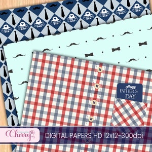 Fathers Day Digital Paper Best Dad Printable Seamless Patterns | Etsy ...