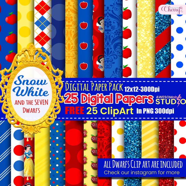 Snow White Patterns - Etsy