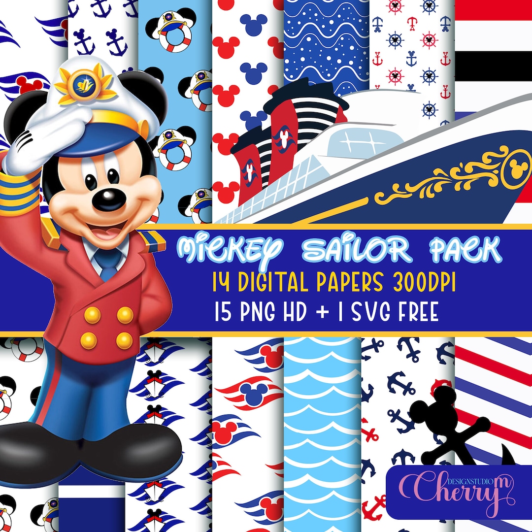 Mickey Mouse Sailor, Navy Mickey Pattern, Sailor Navy Patterns, FREE ...