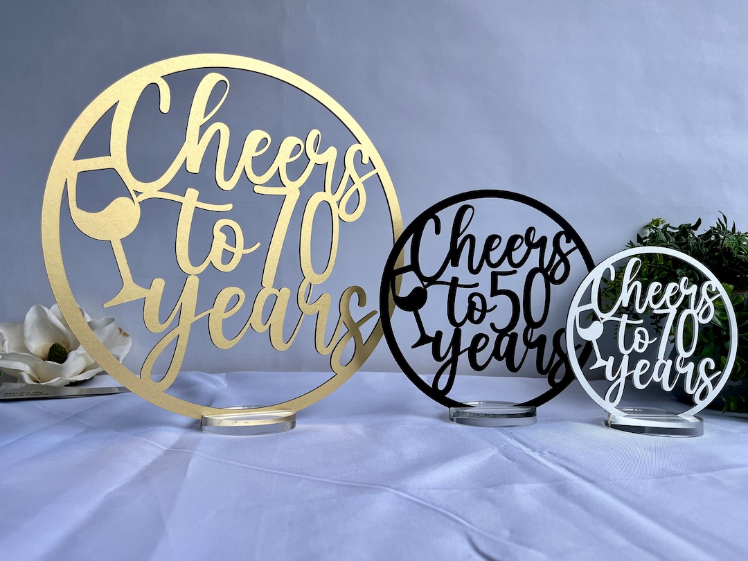 60th Birthday Table Sign Centerpiece Acrylic - Not Cardboard ...