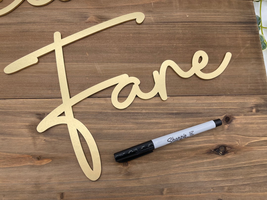 Large Name Tag Place Cards, Personalized Guest of Honor Wood Names ...