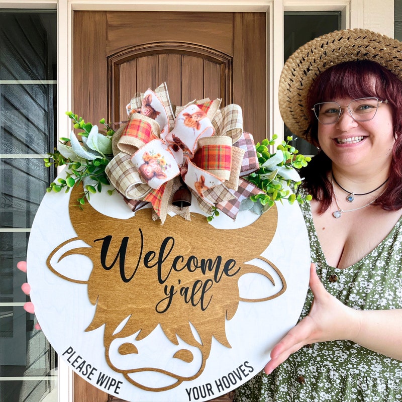 Cow Signs for Wreaths - Etsy