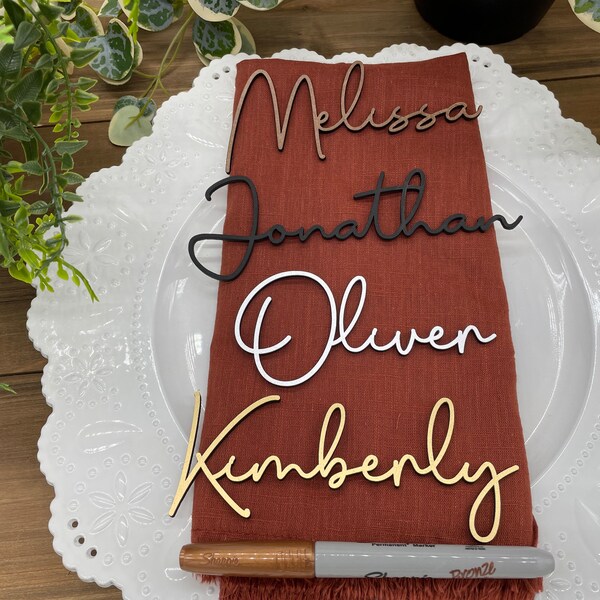 Wooden Place Setting Tags - Etsy