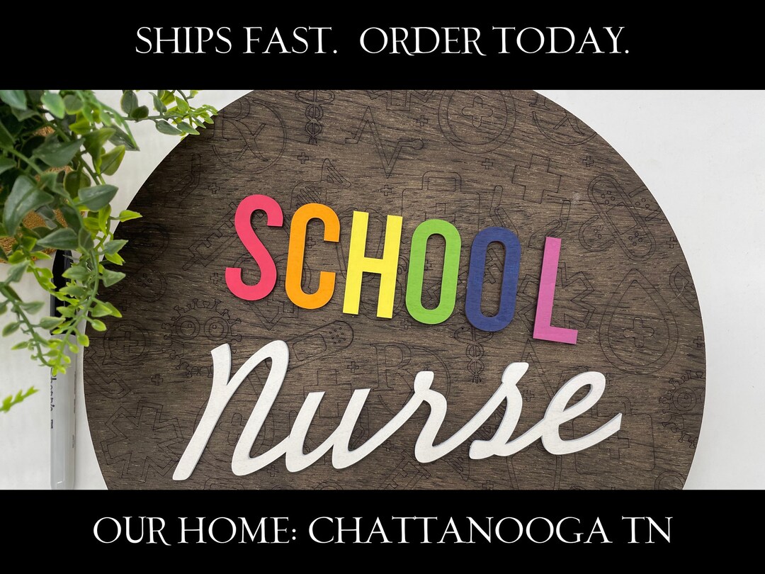 School Nurse Sign Professional Name Office Door Sign Nurse or Nursing ...