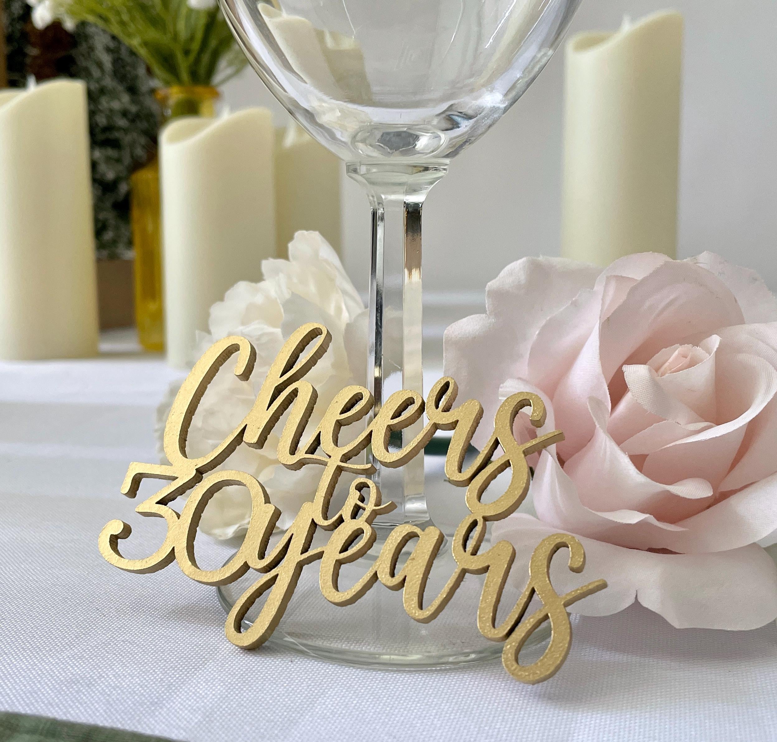 Anniversary Party Scatters, 25th Anniversary, Cheers to 30 Years ...
