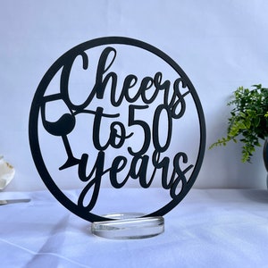 60th Birthday Table Sign Centerpiece Acrylic - Not Cardboard ...