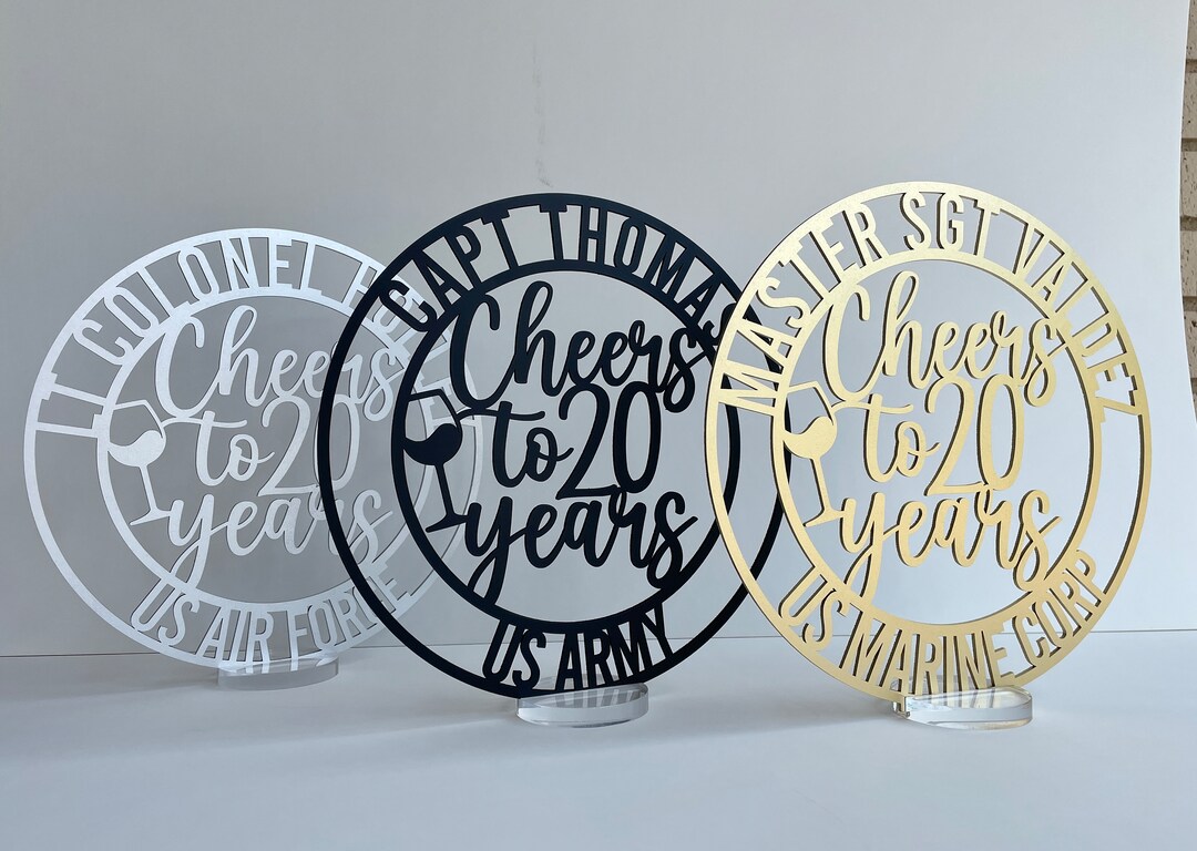 Retirement Party Air Force Centerpiece Sign. 20 Years. Custom Military ...