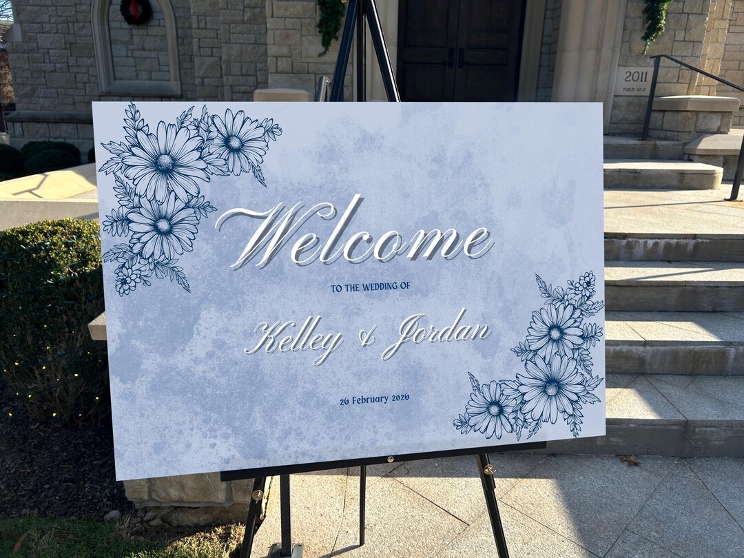 Wedding Welcome French Country Blue Theme Personalized Custom, Sealed ...