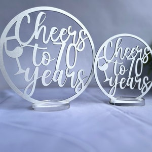 60th Birthday Table Sign Centerpiece Acrylic - Not Cardboard ...