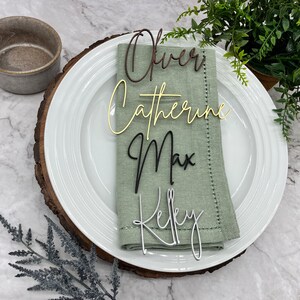 Wedding Name Tags Place Cards, Dinner Settings, Laser Acrylic Plates ...