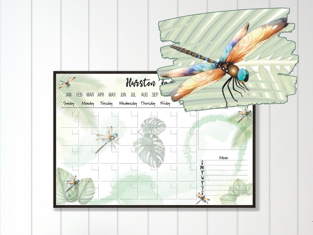 Personalized Dry Erase Monthly Family Wall Calendar. Custom Grandma ...