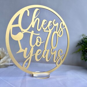 60th Birthday Table Sign Centerpiece Acrylic - Not Cardboard ...