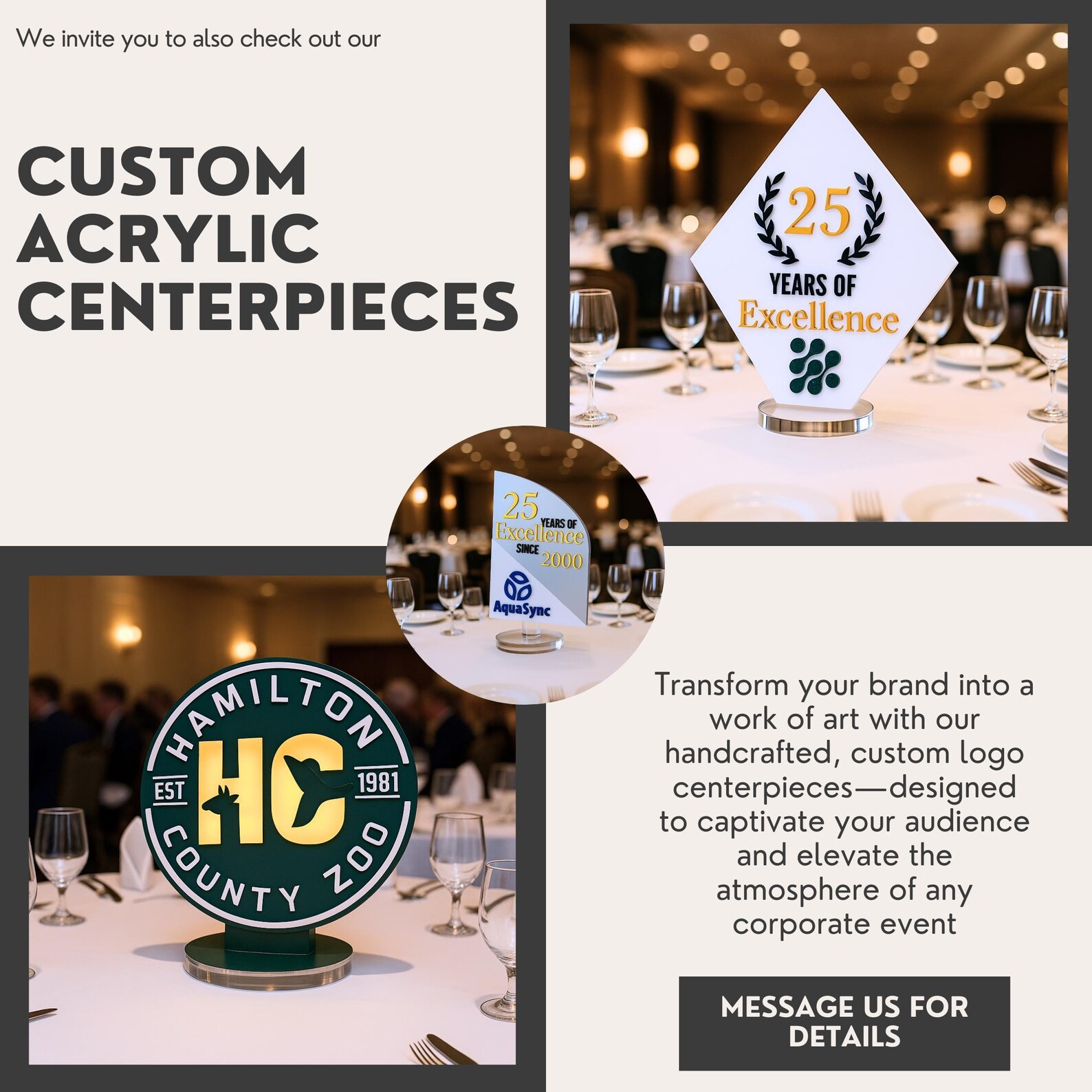 Birthday Table Centerpiece: Gold Acrylic Sign - Custom Text Options - Etsy