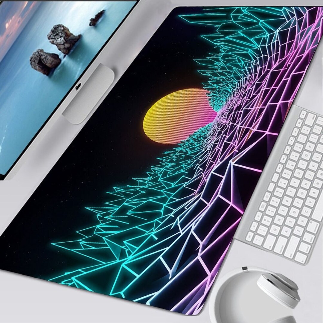 Retrowave Desk Mats Different Colours and Sizes Mouse Pad Gaming Mouse ...