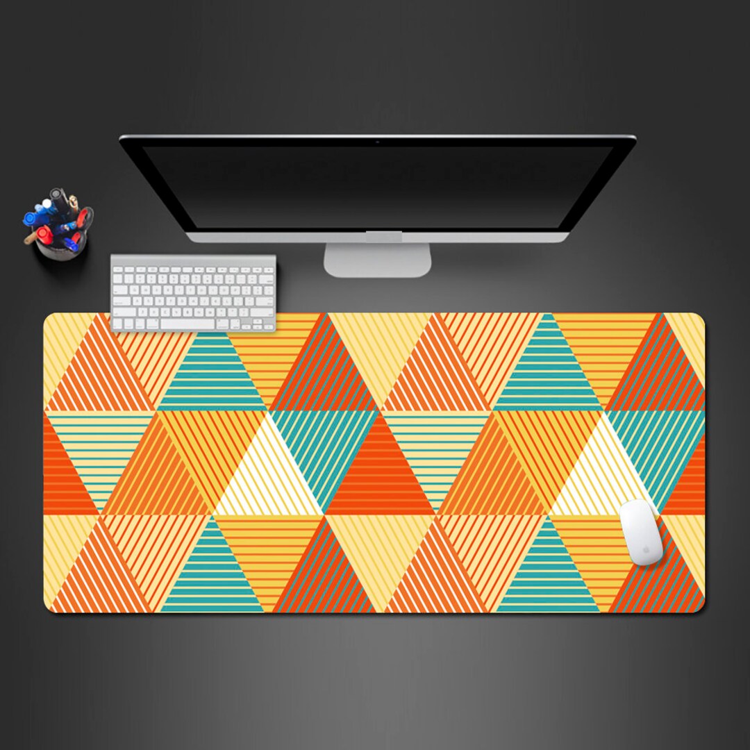 Abstract Triangle Desk Mat Various Sizes Mouse Pad Minimalistic Design ...