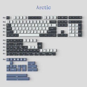Premium ARTIC Keycaps Cherry Profile ABS Plastic 173 Keycap Set for ...