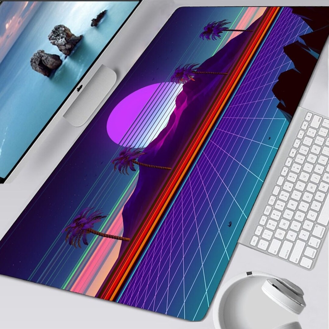 Retrowave Desk Mats Different Colours and Sizes Mouse Pad Gaming Mouse ...