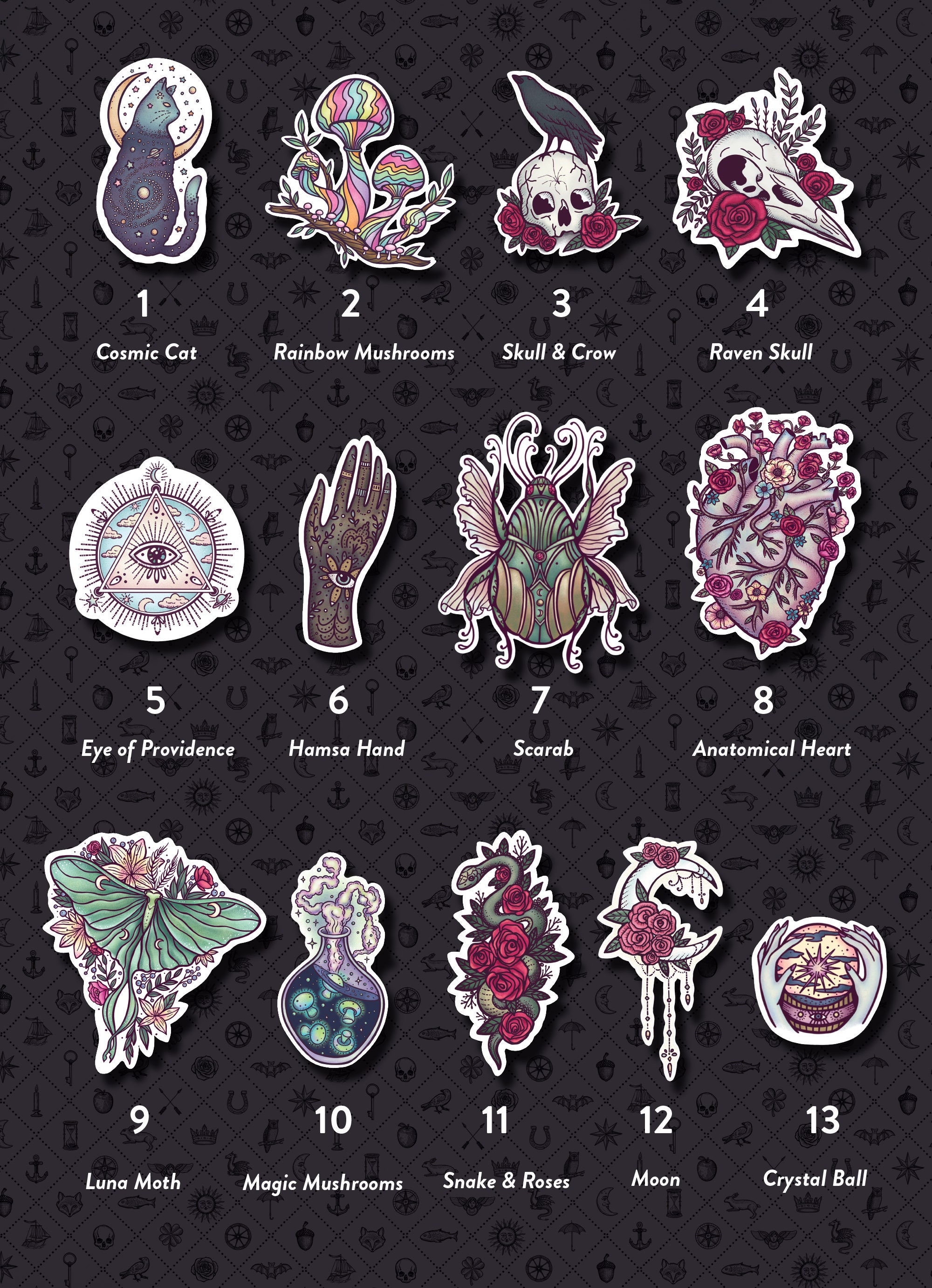 12 1 Witchy Vinyl Stickers Vinyl Decal, Collectible Sticker, Magic ...