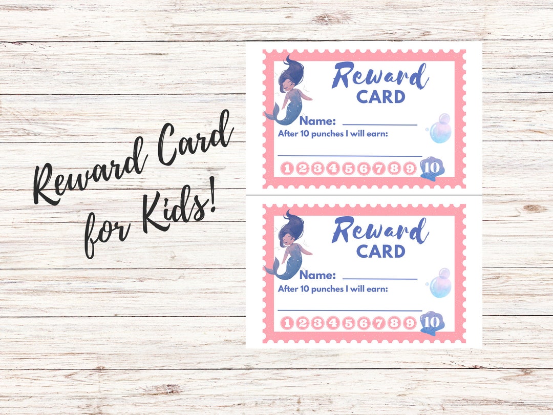 Rewards Card for Kids Printable Habit Tracker for Kids, Incentives for ...
