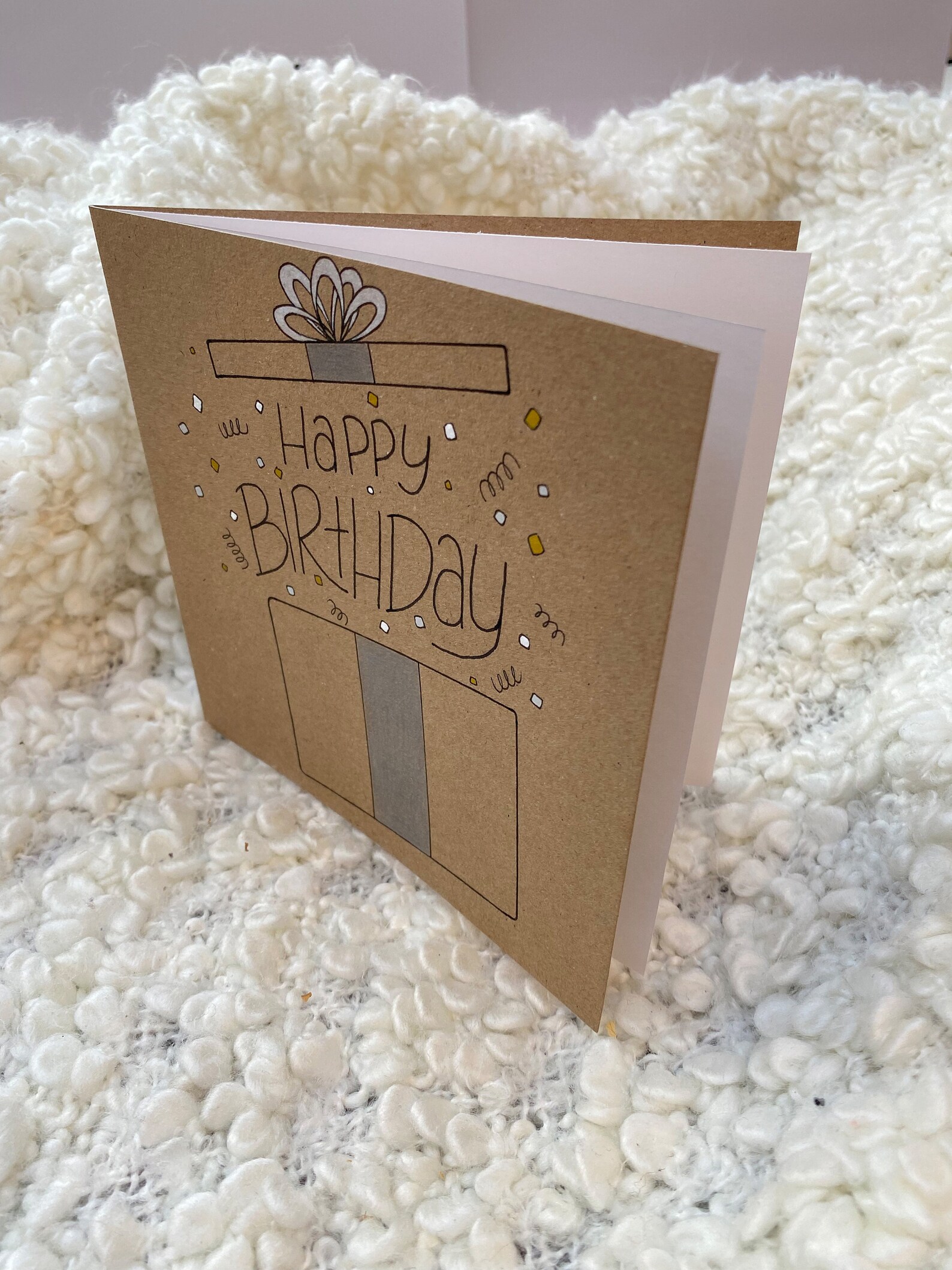Birthday Card "surprise", Birthday Card, Greeting Card Hand Lettering ...