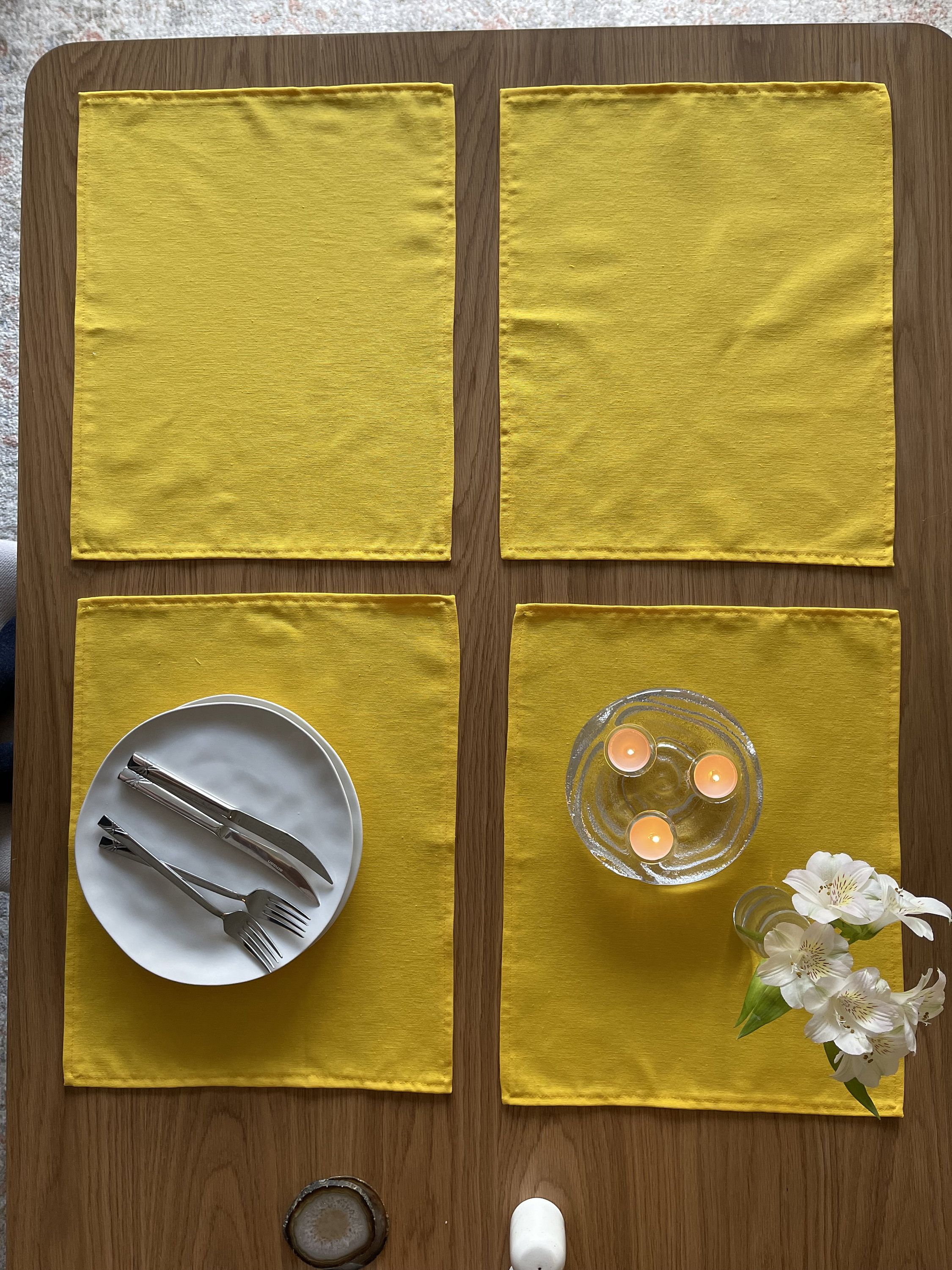 Yellow Placemats Set of 4-durable Table Placemats - Etsy