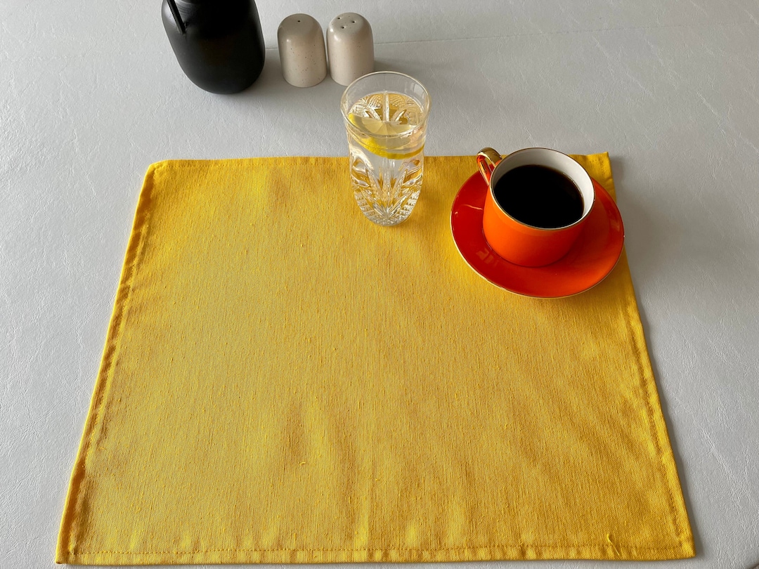 Yellow Placemats Set of 4-durable Table Placemats - Etsy